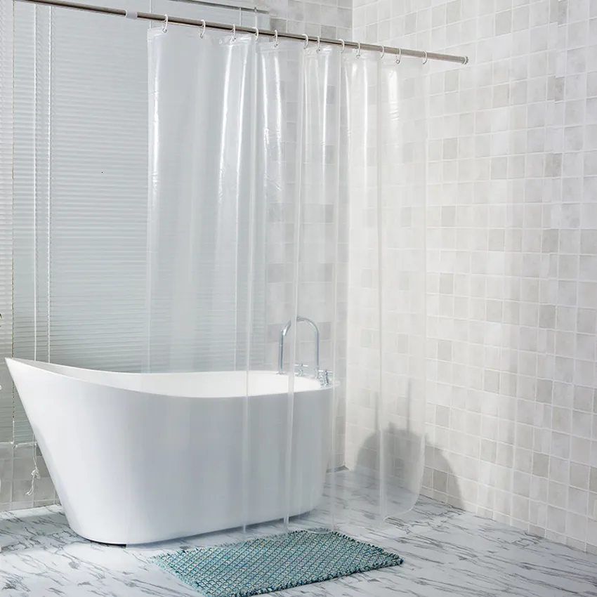 Clear Shower Curtain Liner - Waterproof PEVA Bath Curtain, Mildew ...