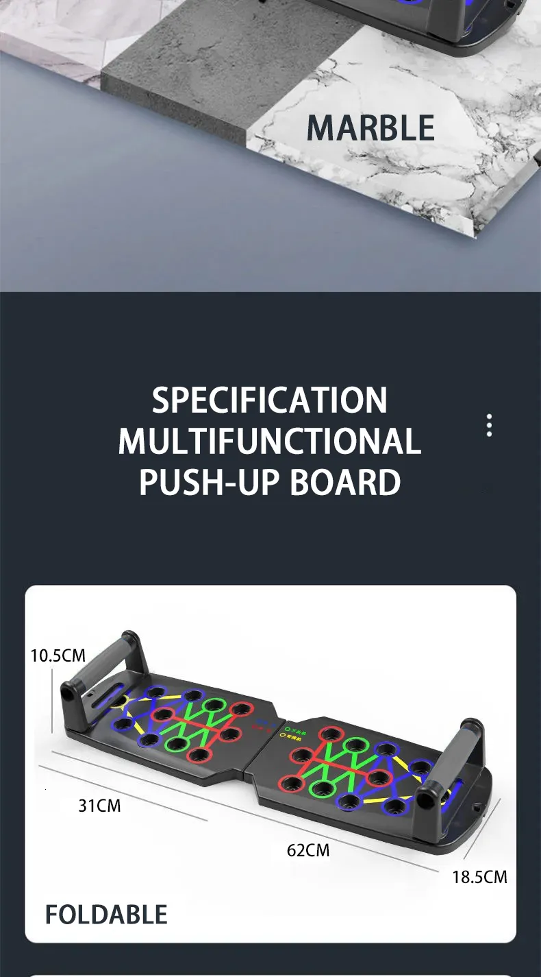Push Up Board Foldable Push Up Board: Portable Multi Function Workout ...