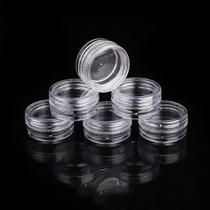 25g Clear Plastic Jars Eyeshadow Nail Polish Powder Cosmetic Jars Cream ...