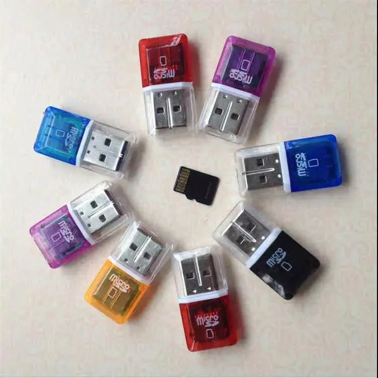 High Speed USB 2.0 Micro SD Card Reader - Crystal Clear TF Flash Memory ...