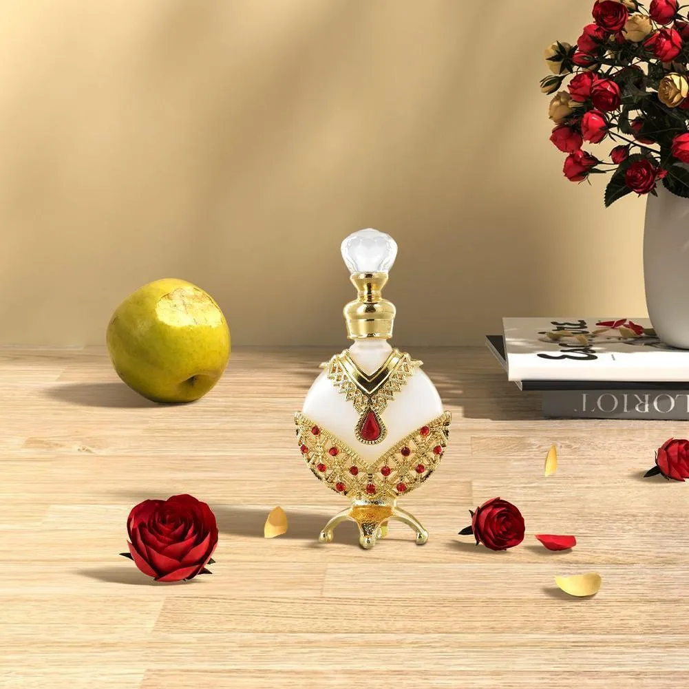 Elegant Refillable Perfume Oil Bottles Decorative Glass Essential Oil ...