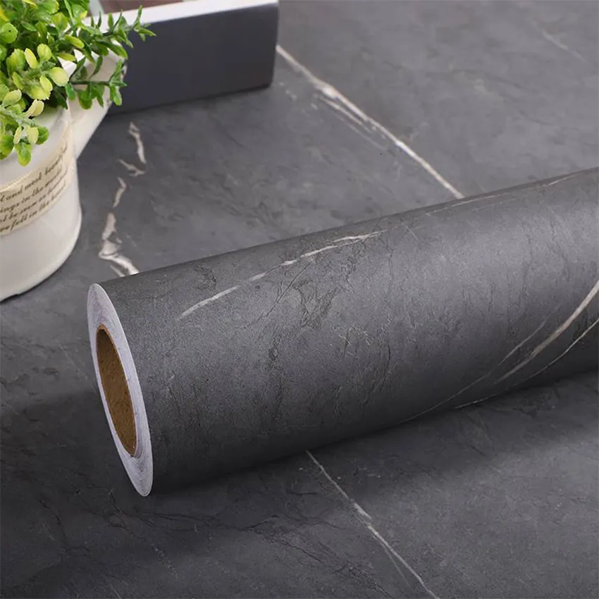 DHgate.com:Gray Marble Waterproof Self-Adhesive Wallpaper for ...