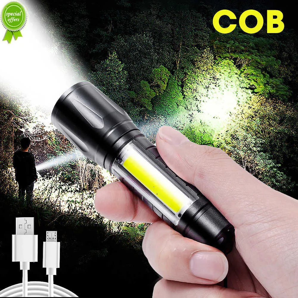 DHgate.com:COB LED Flashlight, USB Rechargeable Mini Torch, 3 Modes ...
