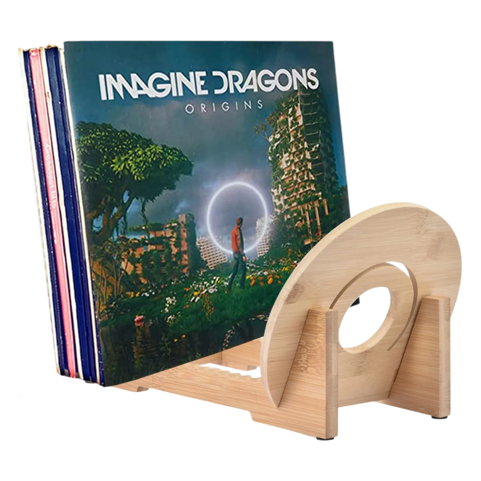 Bamboo Vinyl Record Holder: Stylish LP Storage & Display Stand - Holds ...