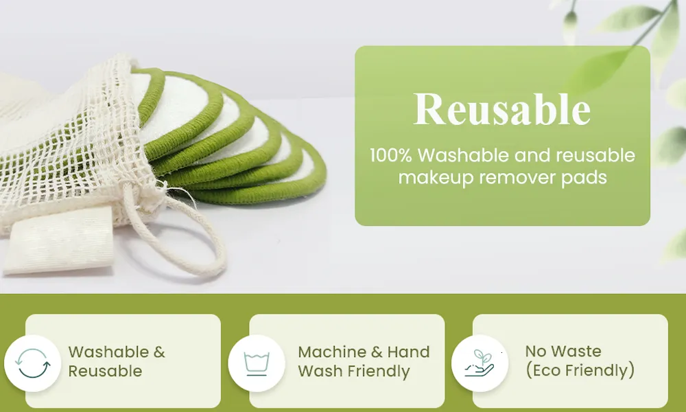 DHgate.com:50 Reusable Bamboo Cotton Makeup Remover Pads, Soft ...