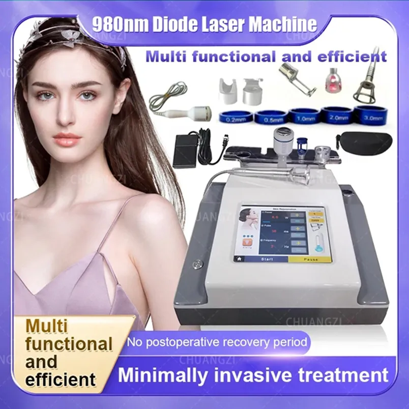 Nouveau 2023 30W 4 En 1 980nm Fraxel Laser Spider Vein Removal Tool Machine Enlèvement Des ...