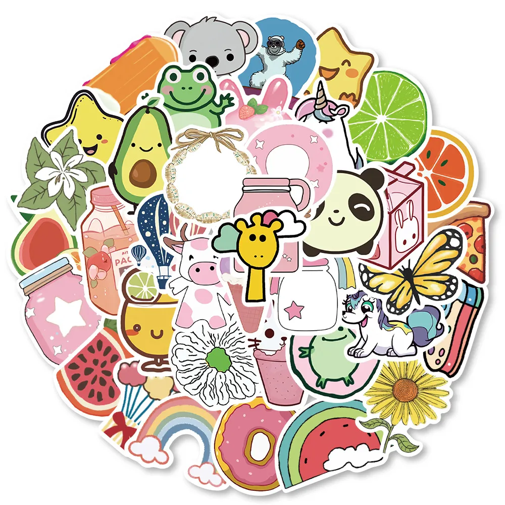 50 Mixed Aesthetics VSCO Laptop Cute Kawaii Stickers For DIY Projects ...