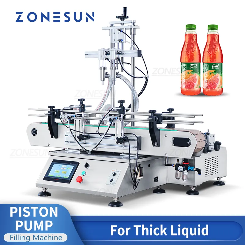 Automatic Dual-Head Liquid Filler: Precise Tabletop Piston Pump for ...