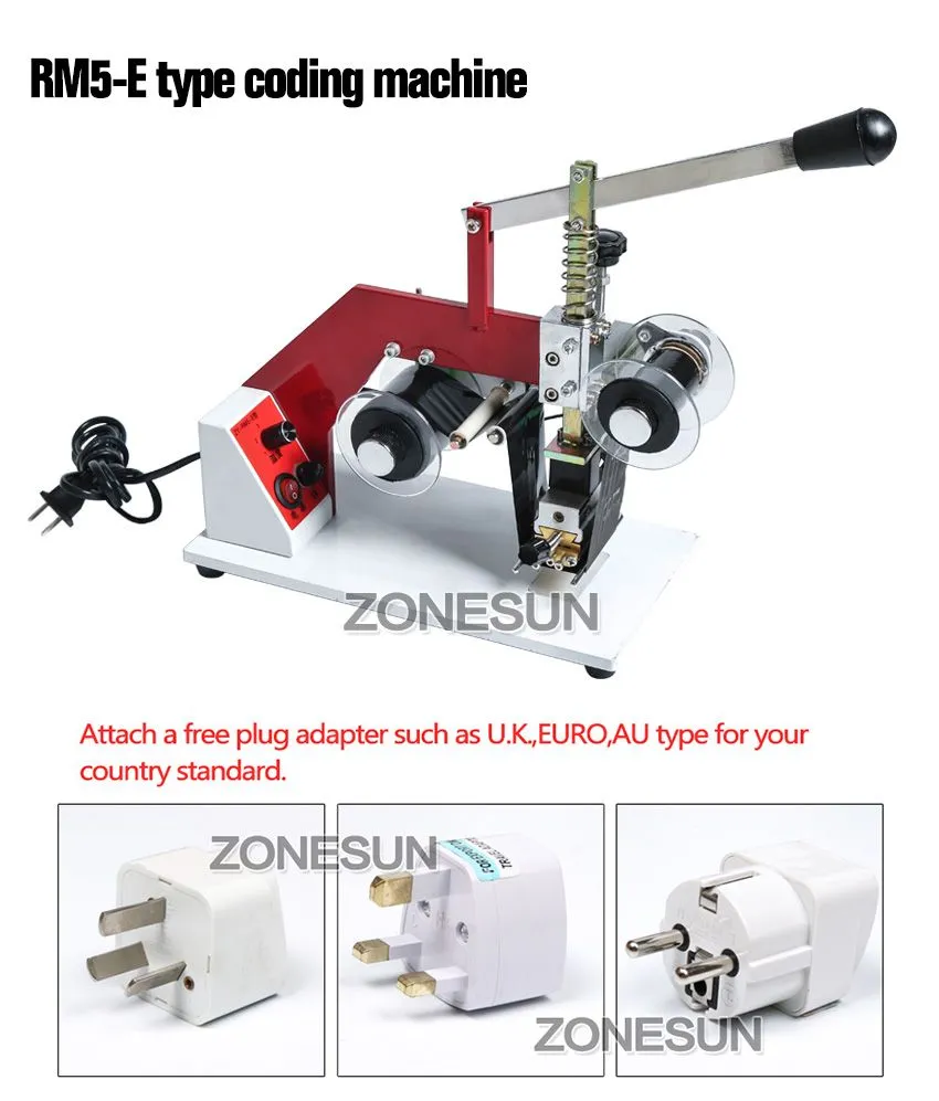 Wholesale ZONESUN ZY RM5 E Color Ribbon Hot Printing Machine Heat ...