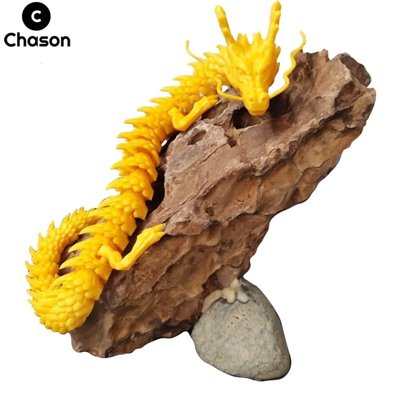 Decorations 3D Foldable Chinese Dragon Aquarium Fish Tank Lanscape ...