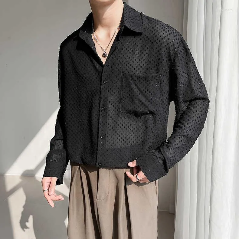 Men's Luxury Casual Shirt - European Runway Style, Fashion Party Wear ...