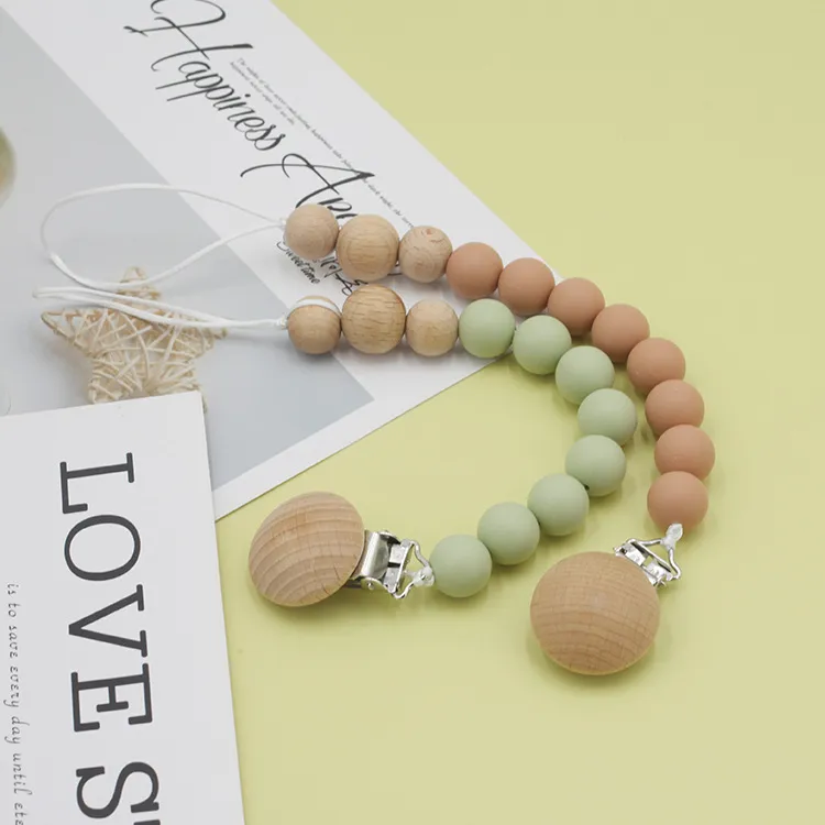 DHgate.com:Silicone Pacifier Clips Chain with Beads, BPA Free DIY Dummy ...