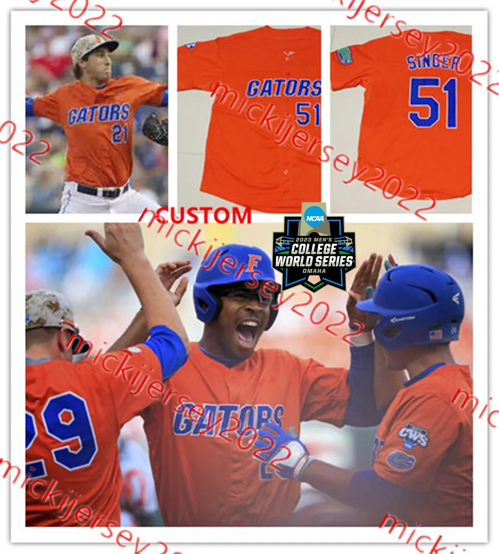 Florida Gators Baseball Jerseys Customized Player Names & Numbers For ...