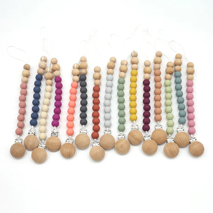 DHgate.com:Silicone Pacifier Clips Chain with Beads, BPA Free DIY Dummy ...