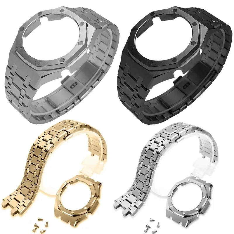 GA2100 Metal Watch Band & Case Mod Kit - Stainless Steel Upgrade, Farm ...