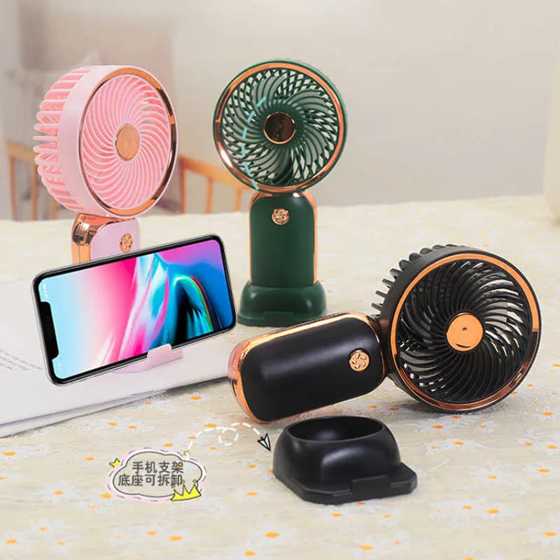 Mini USB Fan with Phone Holder - Portable Rechargeable Pocket Fan for ...