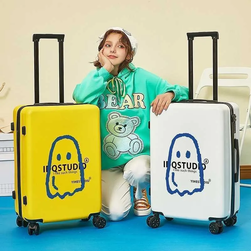 Luggage Box Female 20 Inch Cartoon Graffiti Board Large Capacity Sturdy ...