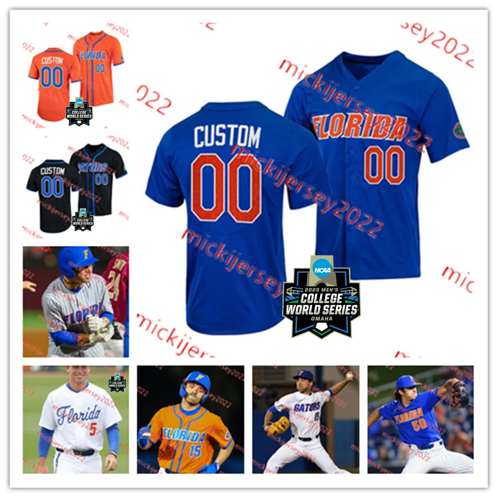 2023 CWS Florida Baseball Jersey Hurston Waldrep Brandon Sproat Jac ...