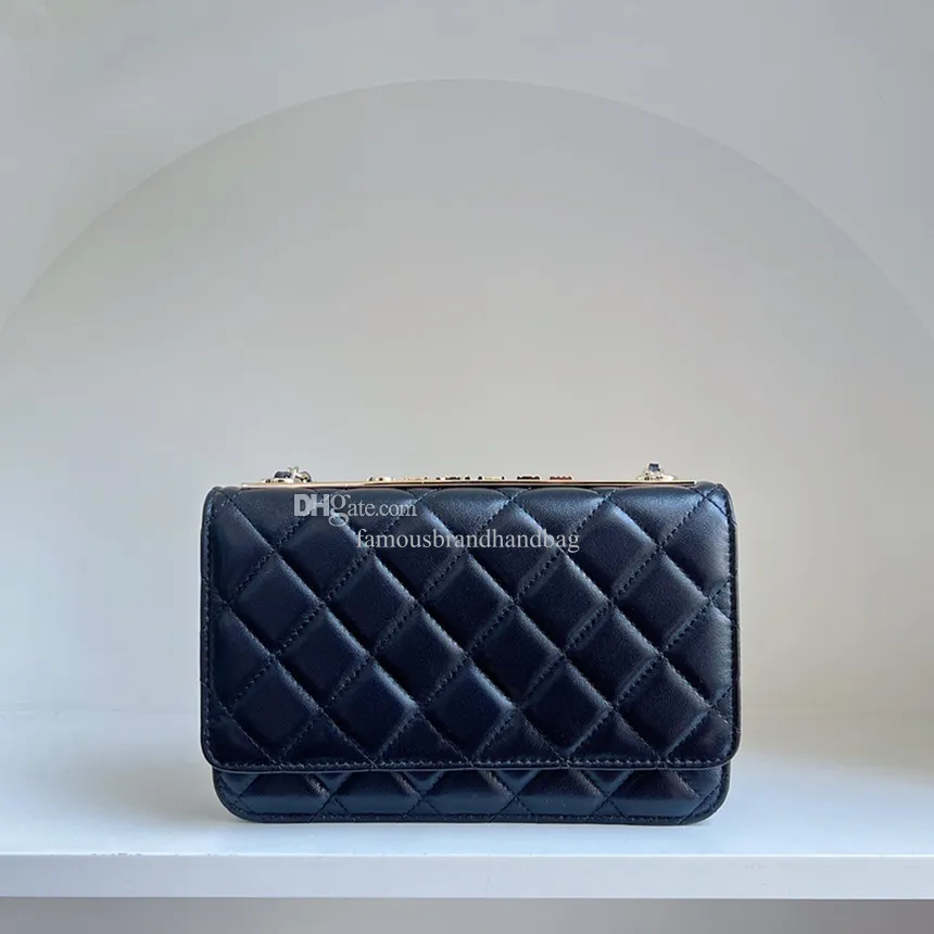 High Quality Designer Lambskin Chain Shoulder Bag With Mirror 19CM ...