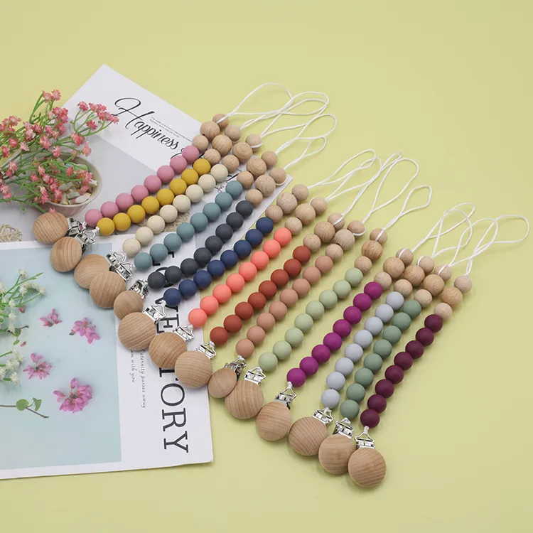 DHgate.com:Silicone Pacifier Clips Chain with Beads, BPA Free DIY Dummy ...