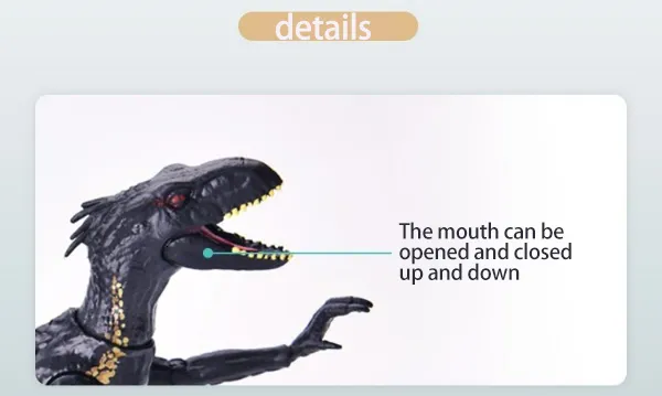 Lifelike Indoraptor Dinosaur Action Figures Adjustable Dinosaurs Toy ...
