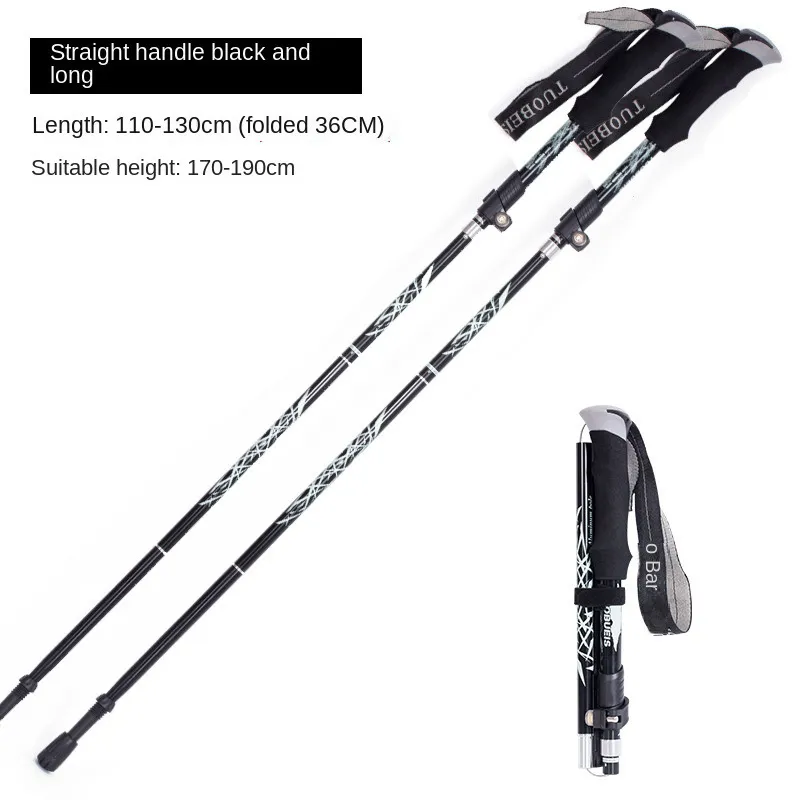 Ultralight Hiking Poles Folding Walking Poles Aluminum Alloy Telescopic ...