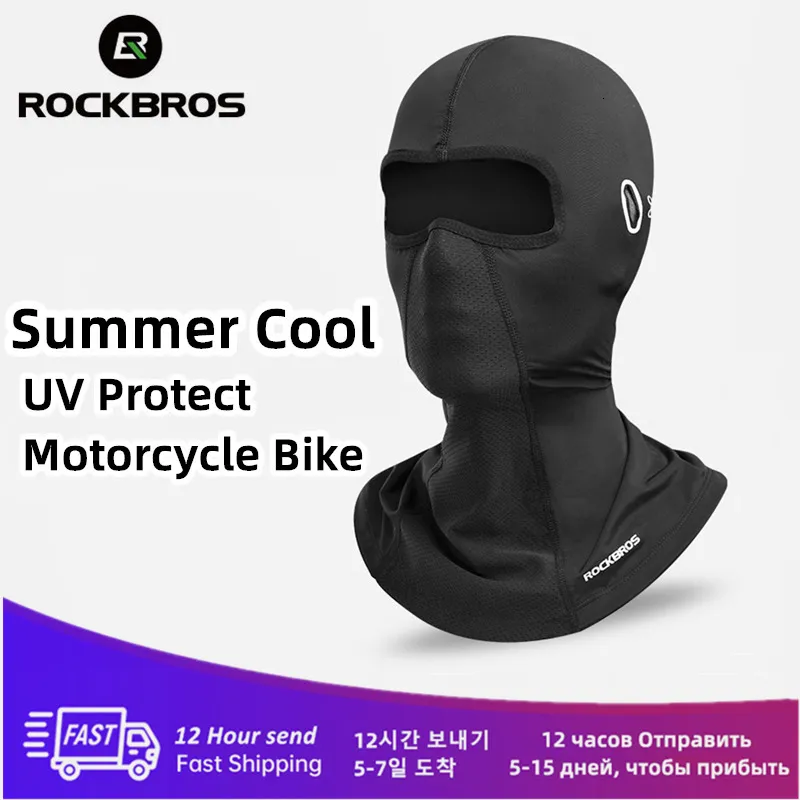 Ice Silk Cycling Mask - UV Protection Balaclava, Motorcycle Face Cover ...