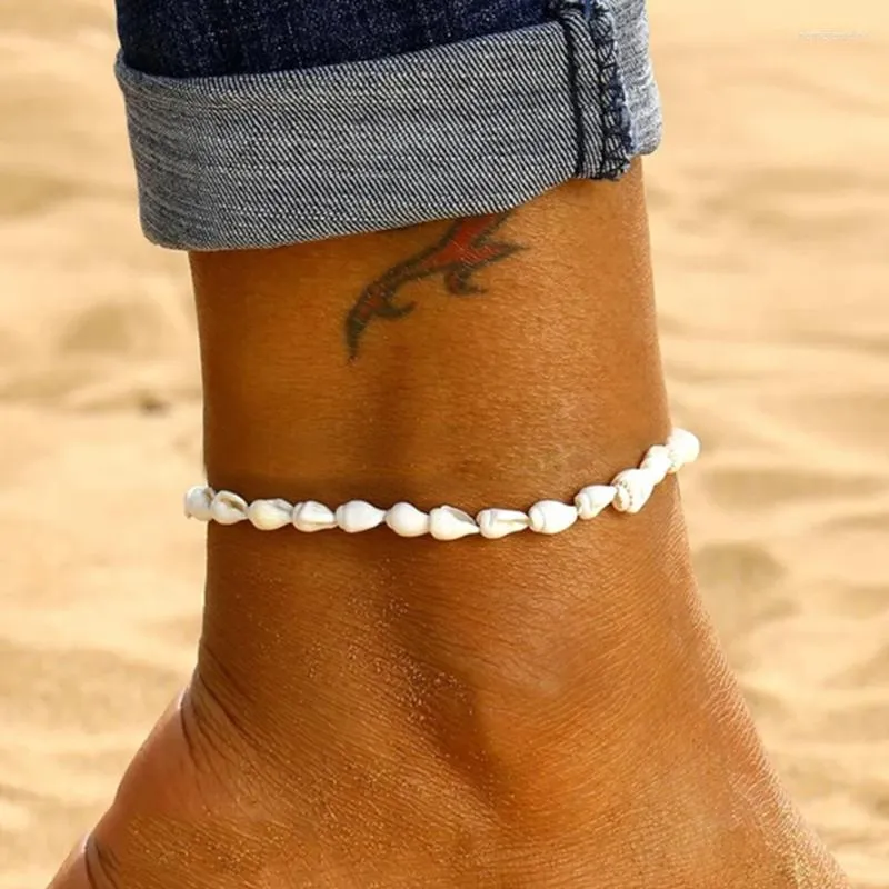 DHgate.com:Natural Conch Shell Anklet | White Boho Beach Foot Jewelry ...