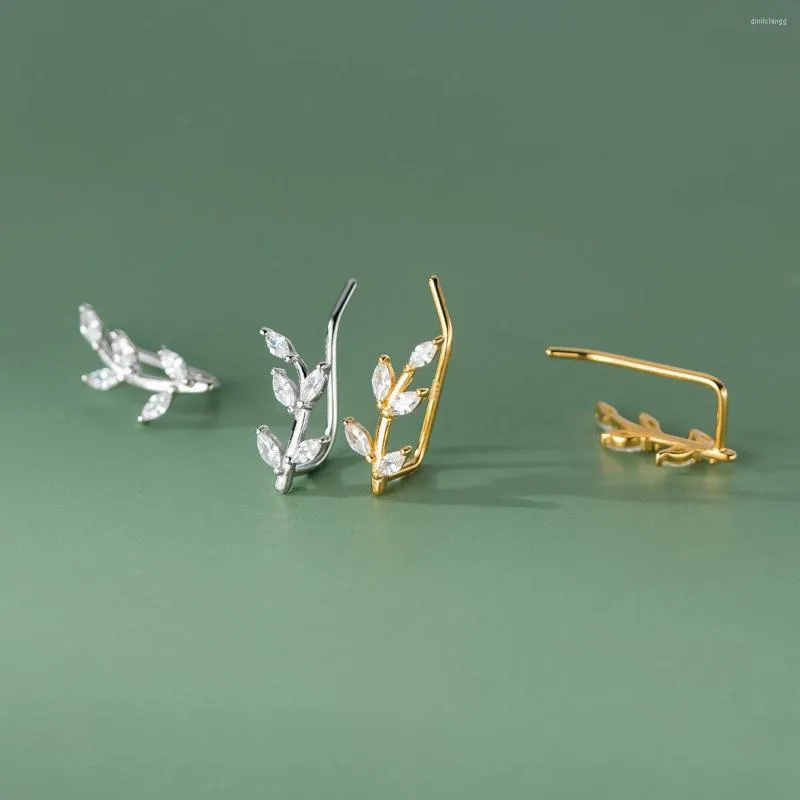 DHgate.com:925 Sterling Silver Leaf Ear Climber Earrings for Women ...