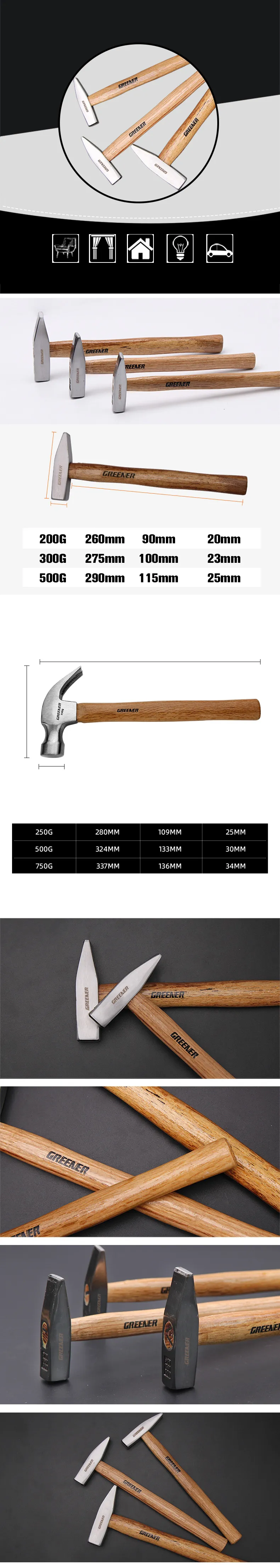 Hammer Rock Pick Geological Hammer Mine Exploration Survey Pointed Tip ...