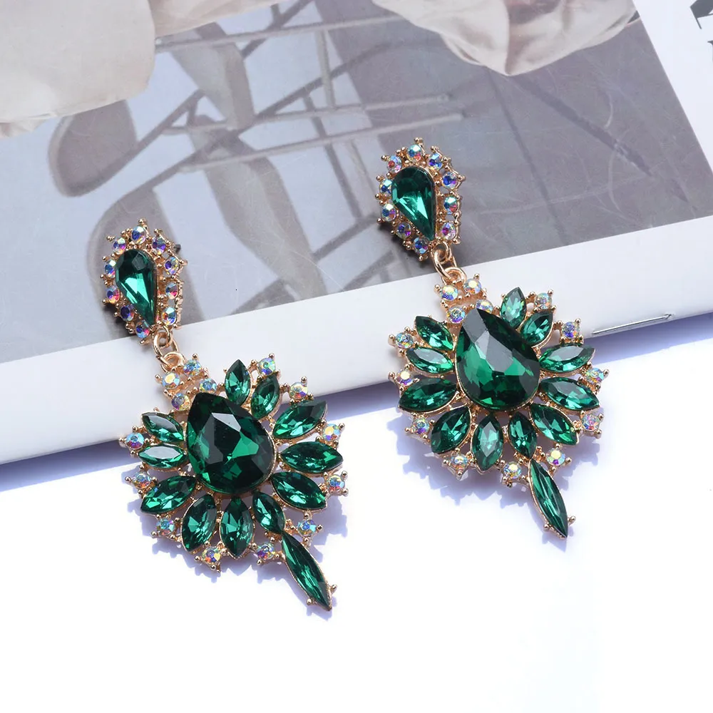 Big Dangle Earrings Colorful Crystal Chandelier... From Dao03, $7.93 ...
