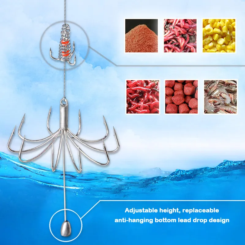 DHgate.com:Explosion-proof Carp Fishing Hooks: 10-Claw Anchor Fishhooks ...