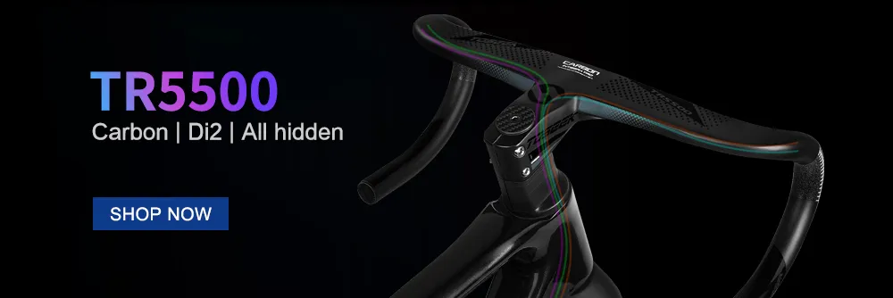 T800 Carbon Integrated Road Bike Handlebars With Computer Holder TOSEEK ...
