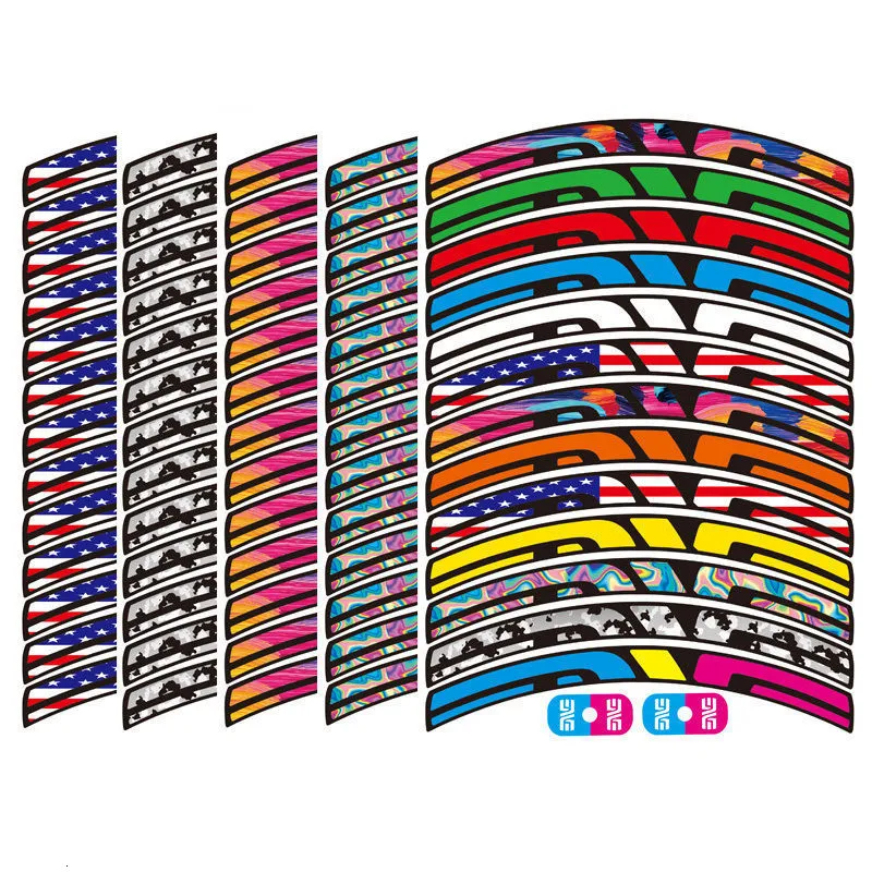 Bike Rim Stickers - 20mm Width, MTB Road Wheelset Decals, Cycling ...