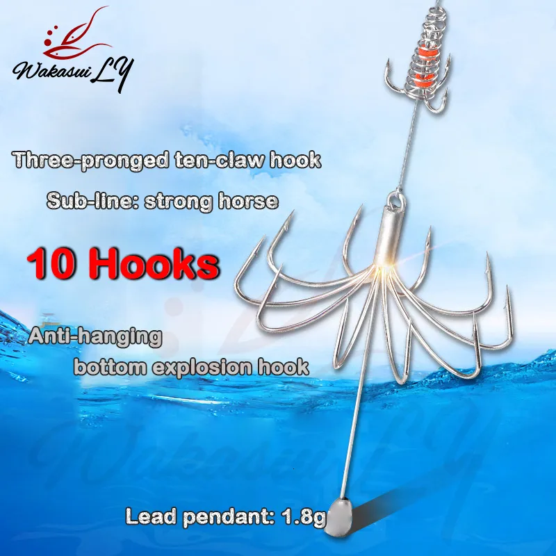 DHgate.com:Explosion-proof Carp Fishing Hooks: 10-Claw Anchor Fishhooks ...