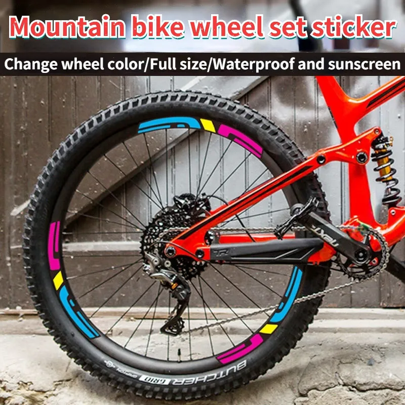 Bike Groupsets Bicycle Rim Stickers 20mm Wide MTB Road Wheelset Decals ...
