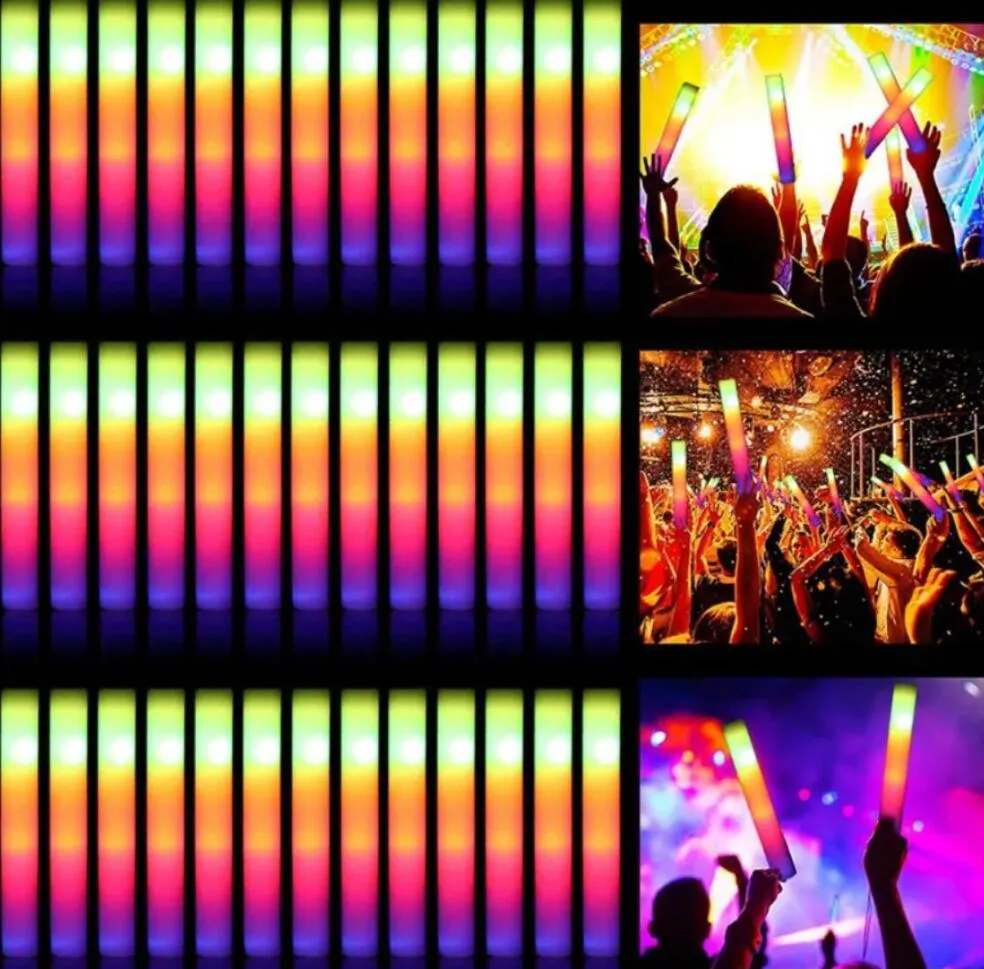 LED Foam Stick: Glow Stick Wedding Party Favors, Colorful Cheer Tubes ...