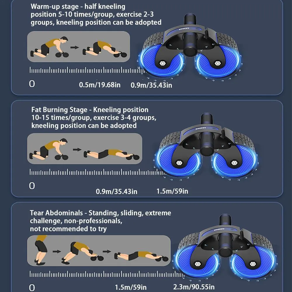 Abdominal Wheel Exerciser For Core Workouts Automatic Rebound Abdominal ...