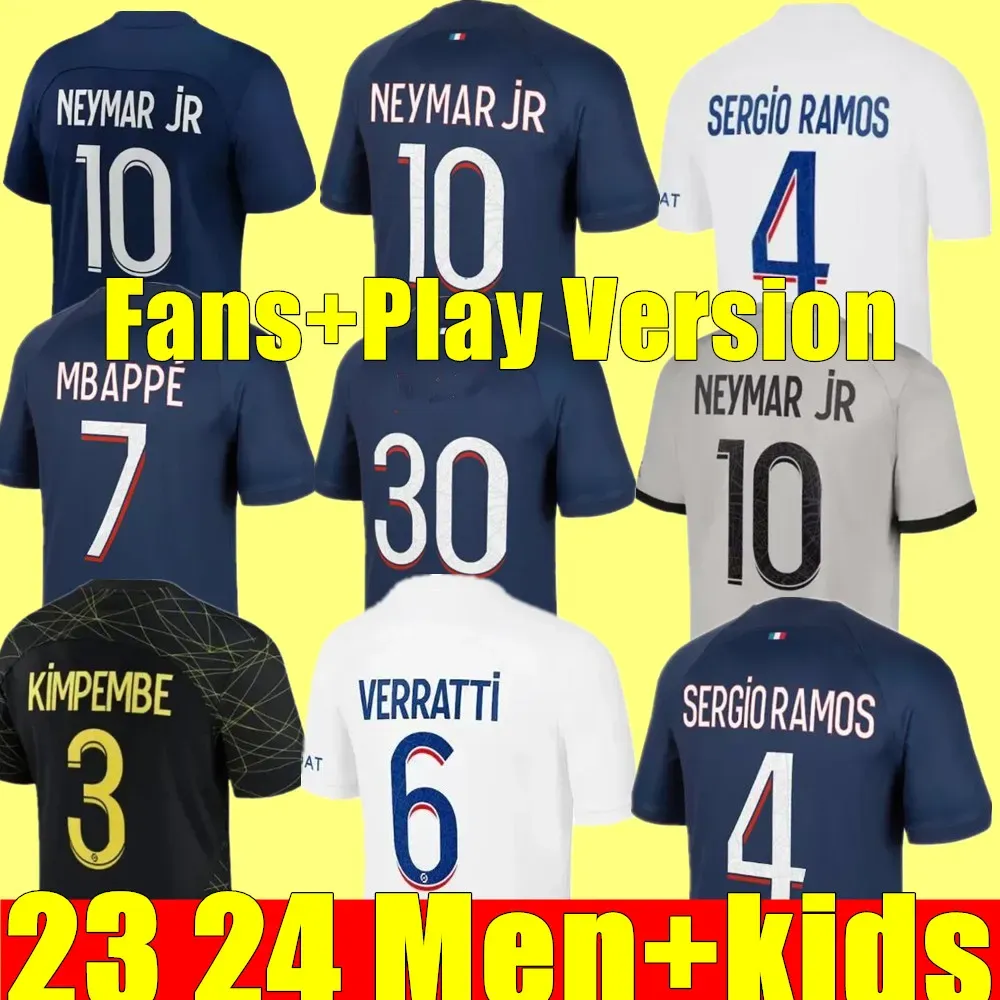 2023 2024 Soccer Jerseys Maillot De Foot MBAPPE HAKIMI MARQUINHOS ...