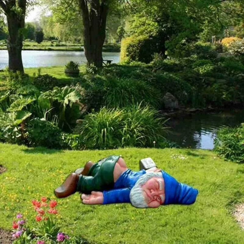 Funny Drunk Garden Gnome - Creative Garden Decorations, Rude Disorderly ...