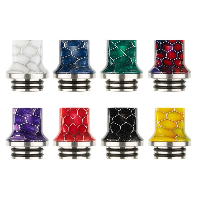 810 Resin Drip Tips Stainless Steel Bottom Flat Mouthpieces For Smok ...