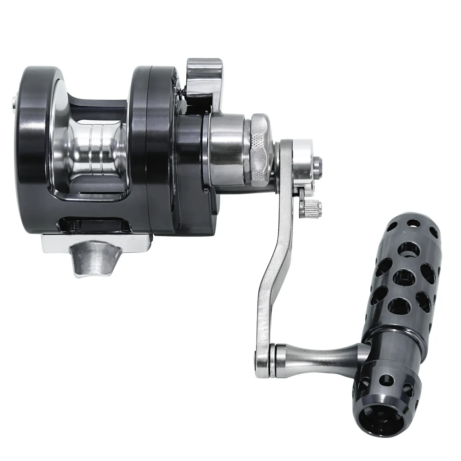 Premium Two-Speed Lever Drag Jigging Reel - 23LB/14KG, All CNC Aluminum ...