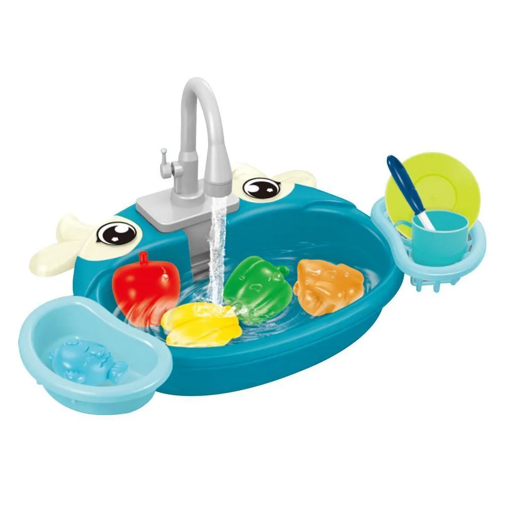 DHgate.com:230619 Kitchen Play Food Sink Toys with Running Water ...