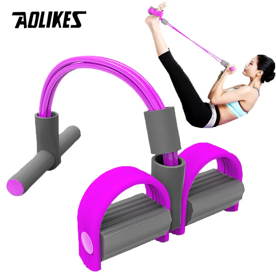 Premium Resistance Bands Set - 4 Elastic Pull Ropes, Home Gym Workout ...