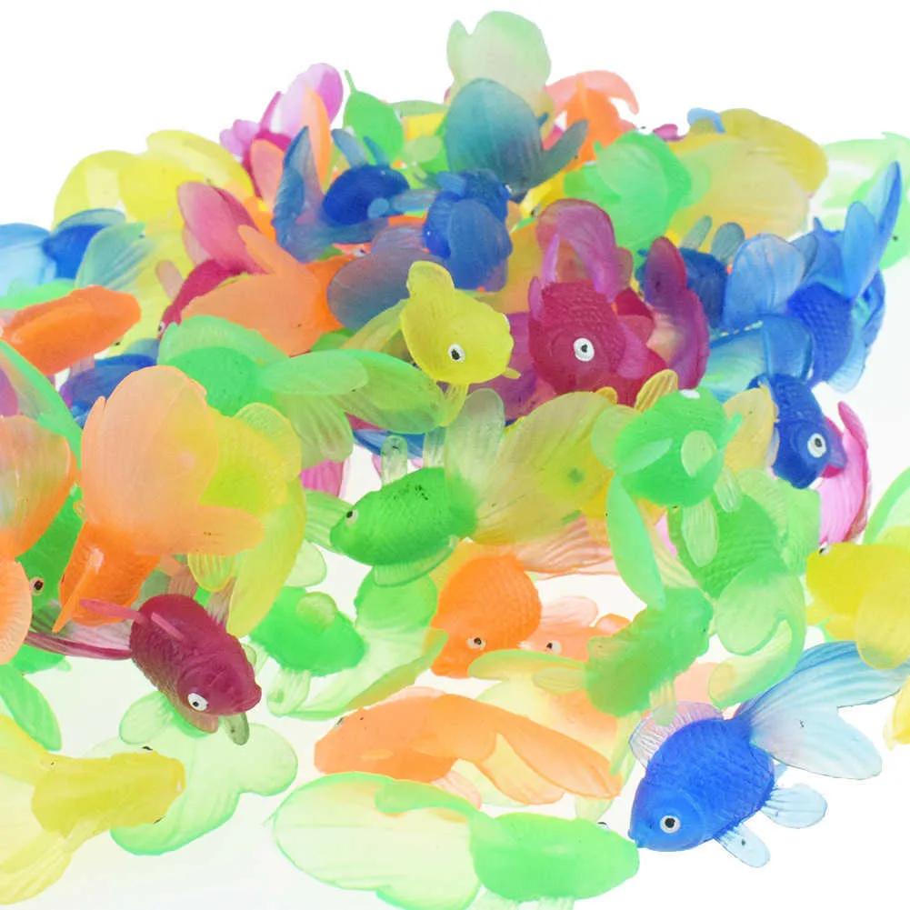 DHgate.com:10pcs Soft Rubber Goldfish Bath Toys for Toddlers, Mini ...