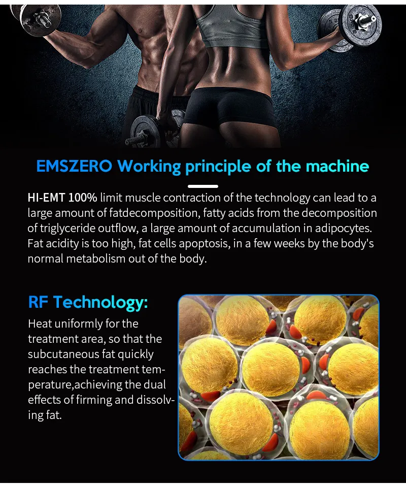 Advanced Body Sculpting Machine: 15 Tesla RF Vertical Slimming, Muscle ...