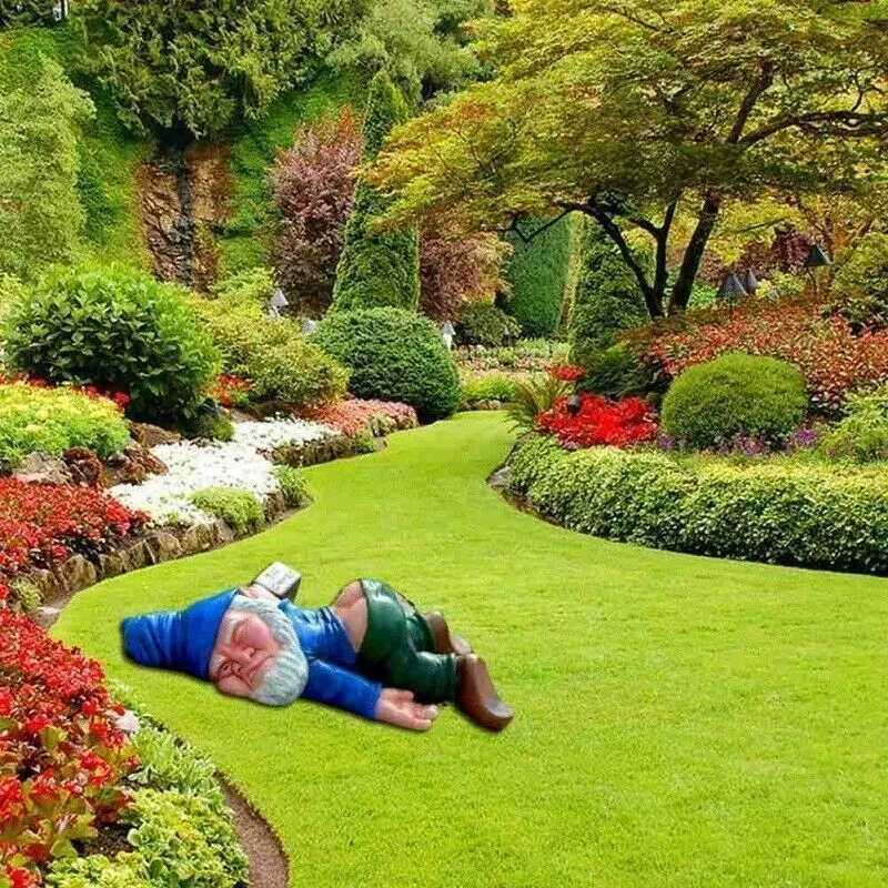 Funny Drunk Garden Gnome - Creative Garden Decorations, Rude Disorderly ...