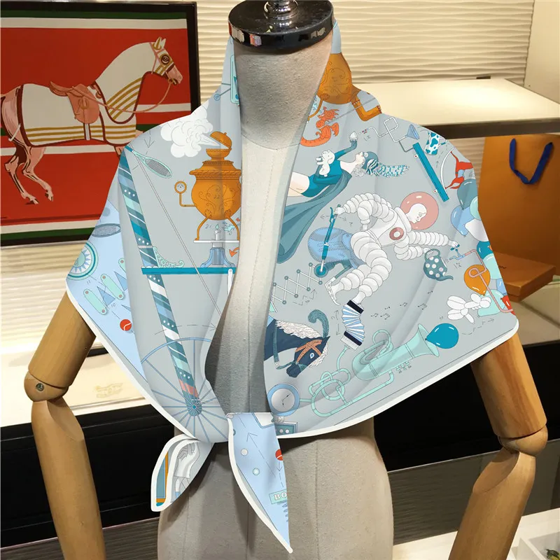 Silk Square Scarf For Women 90cm X 90cm Handmade Twill Silk Headband ...