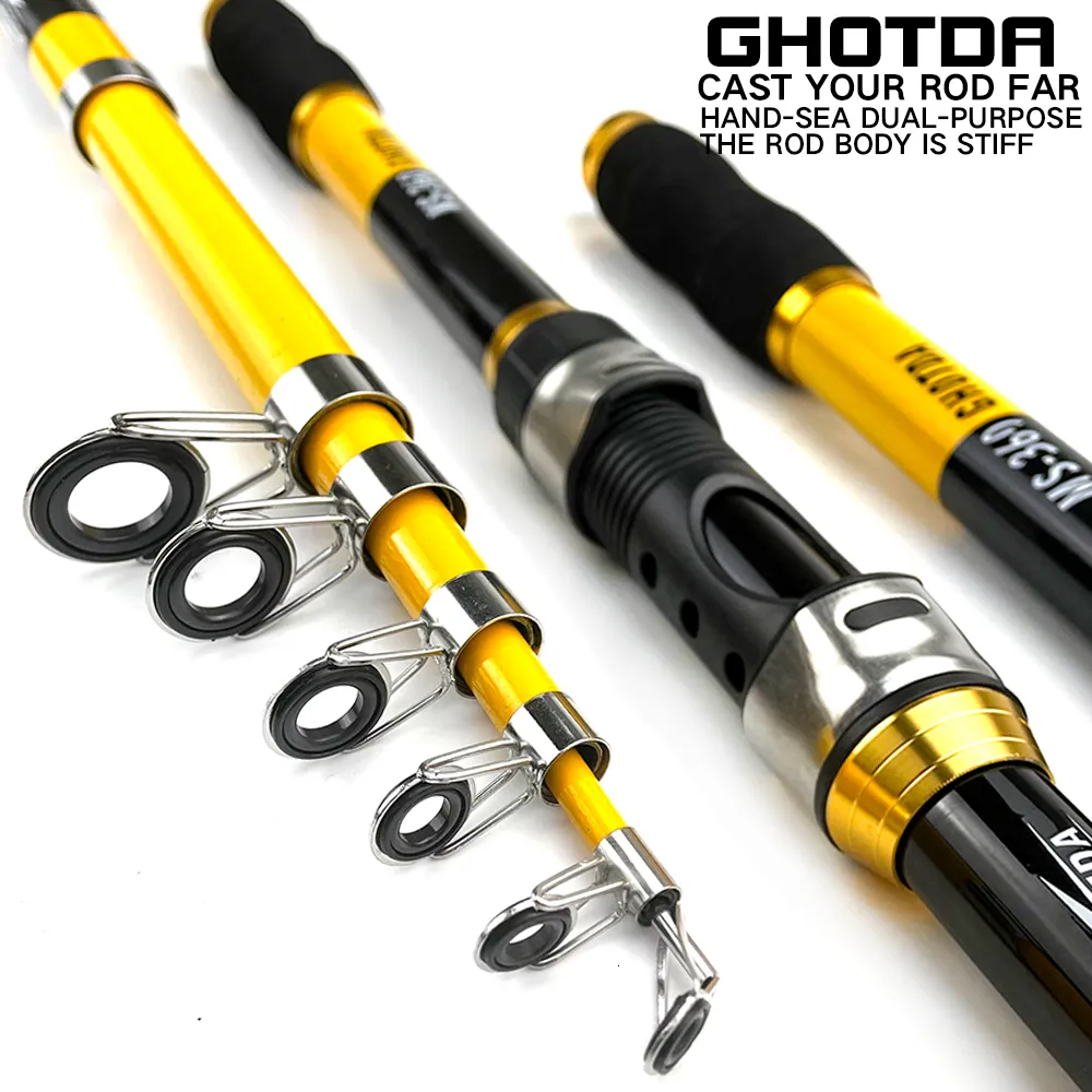 Carbon Fiber Fishing Rod & Reel Combo - Telescopic Fishing Pole Set ...