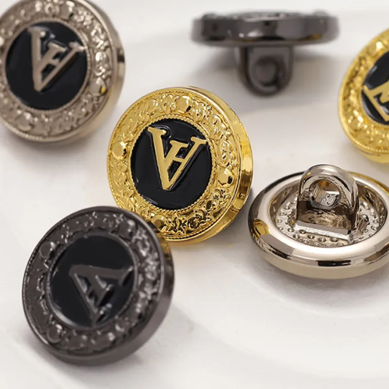 Personalized Letter Buttons - DIY Alphabet Metal Buttons for Sewing ...